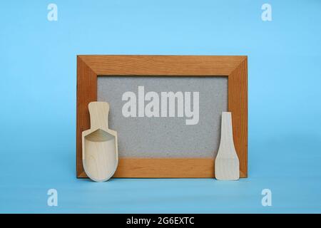 kitchen utensil frame on blackboard background Stock Photo - Alamy