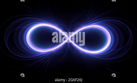 Infinity sign, computer generated fractal background. Fantastic swirl ...