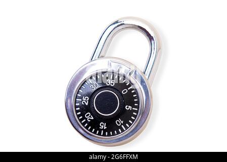Padlock isolated over white background Stock Photo - Alamy
