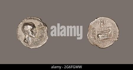 Ancient Roman. Denarius (Coin) Portraying Emperor Trajan. 103 AD–111 AD ...