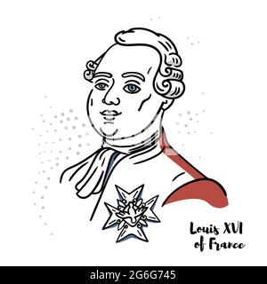 King Louis XVI cartoon portrait, vector Stock Vector Image & Art - Alamy