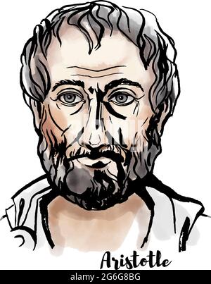 Aristotle cartoon character. Vector Illustration. Kids History ...