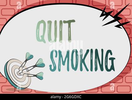 Conceptual display Quit Smoking. Business showcase Discontinuing or ...