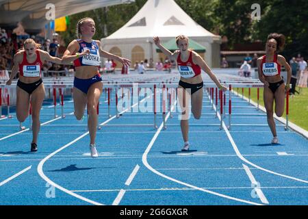 Meier Marlene (TSV Bayer 04 Leverkusen) Women's 100m hurdles final on ...