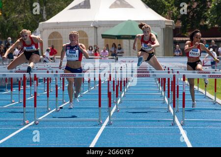 Marlene MEIER (GER, TSV Bayer 04 Leverkusen) wins her preliminary run ...