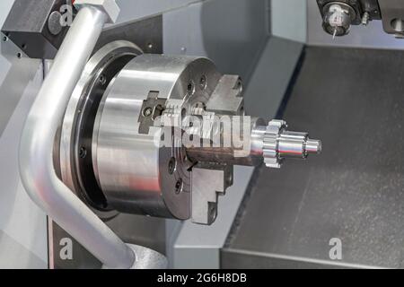 Rotating Cnc Lathe Turning Head and Turret Machine Production Stock ...