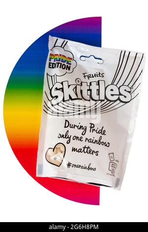 Packet of Pride Edition Fruits Skittles sweets candy during Pride only ...