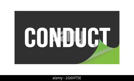CONDUCT text written on black red sticker stamp Stock Photo - Alamy
