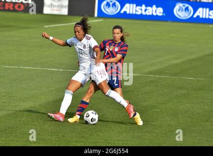 Connecticut, United States. 05/07/2021, Tobin Heath (7 USA) during warm ...