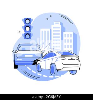 Traffic accident abstract concept vector illustration Stock Vector ...