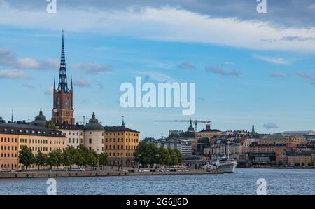 A picture of the old town of Stockholm, Gamla Stan, as seen from the ...
