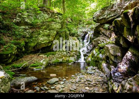 White Oak Canyon and Cedar Run trail loop waterfalls and cascades in ...