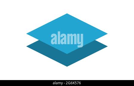 3 layer icon, stack level, different type of texture, material, layers ...