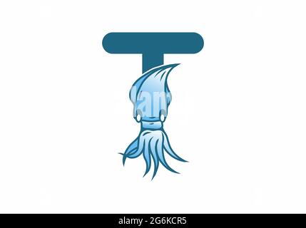 Blue initial letter V with squid design Stock Vector Image & Art - Alamy