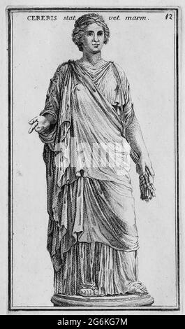 Statue of Ceres, ancient Roman goddess of agriculture and fertility ...