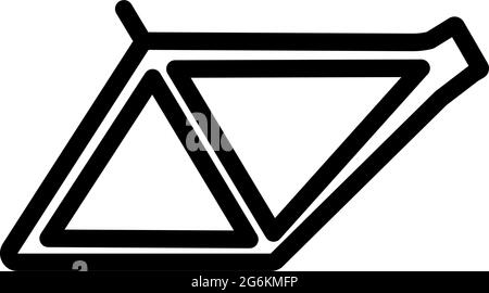Bike Frame Icon. Editable Outline With Color Fill Design. Vector ...