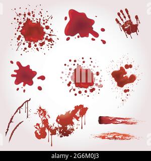 Realistic Bloody Elements Template Stock Vector Image & Art - Alamy