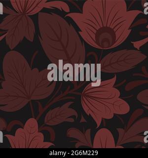 Dark vegetable seamless pattern. Cool cute ornament. Interlacing of ...