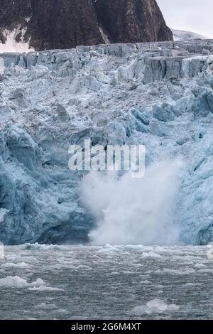 Misty Arctic Glacier Stock Photo - Alamy