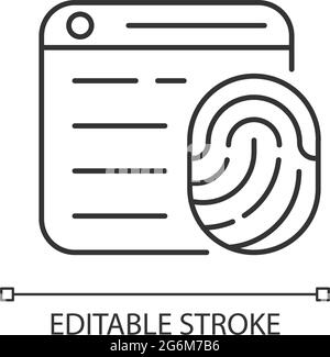 Browser fingerprinting icon Stock Vector Image & Art - Alamy