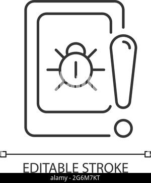 Bug Tracking Vector Illustration with Mobile Phone Protection from ...