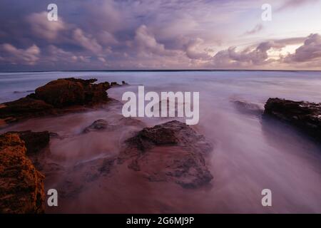 Boag Rocks at Gunnamatta Ocean Beach on a stormy afternoon in St ...