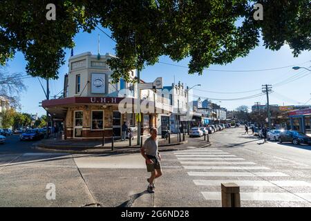 Closed bar, the Unity Hall Hotel, Balmain, Sydney, Australia during ...