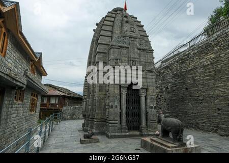 Naggar, India - June 2021: Detail of the Tripura Sundari Temple in ...