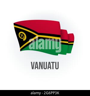 Flag of Vanuatu. Vanuatuan national banner and patriotic symbol ...