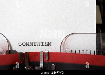 Communism Socialism Marxism text written with a typewriter Stock Photo ...