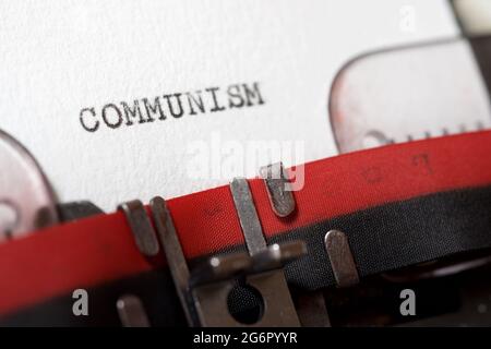 Communism Socialism Marxism text written with a typewriter Stock Photo ...