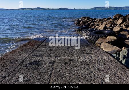 'Slippery slope', boat launching ramp, Belfast Lough Stock Photo - Alamy