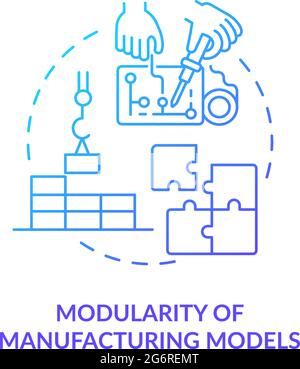 Modularity of manufacturing models concept icon Stock Vector Image & Art - Alamy