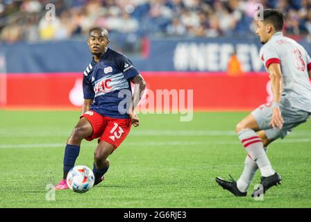 Gillette Stadium. 7th July, 2021. MA, USA; New England Revolution ...