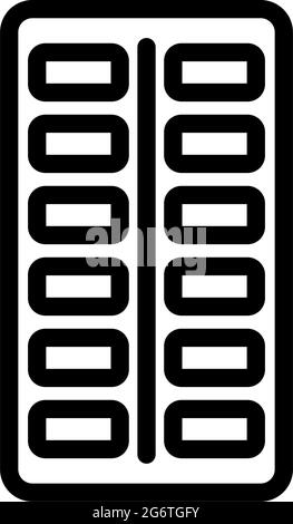 Watercolor Paint-box Icon. Bold outline design with editable stroke ...