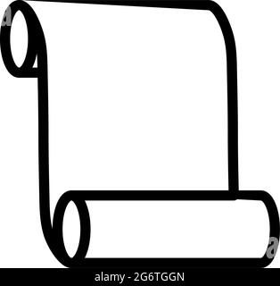 Canvas Scroll Icon. Editable Bold Outline With Color Fill Design ...