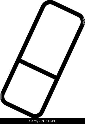 Eraser Icon. Editable Bold Outline With Color Fill Design. Vector ...