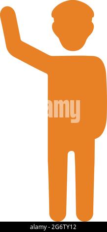 figure hand up icon Stock Vector Image & Art - Alamy