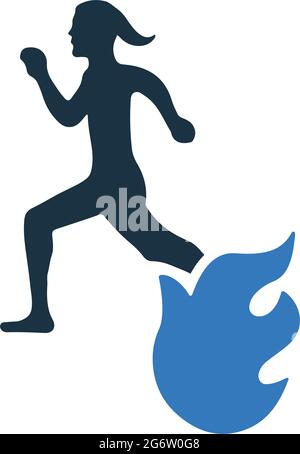 Simple running person icon. Editable vector Stock Vector Image & Art ...