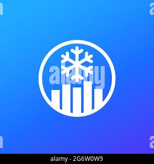 freeze level control icon with graph, vector Stock Vector Image & Art ...