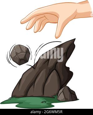Hand dropping stone for gravity experiment Stock Vector Image & Art - Alamy