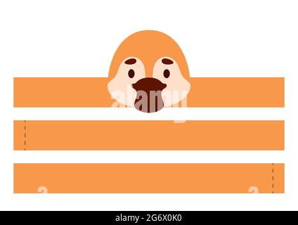 Printable platypus paper crown. Party headband die cut template for ...