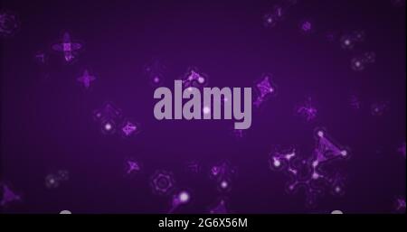 Image of multiple 3d purple molecules Stock Photo - Alamy