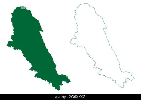 Hoshiarpur city (Republic of India, State of Punjab) map vector ...