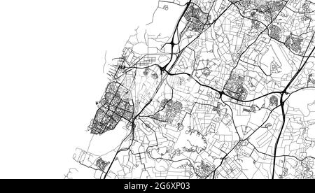 Urban vector city map of Ashdod, Israel, middle east Stock Vector Image ...
