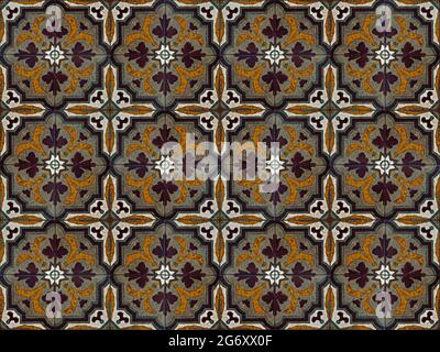 Ancient hydraulic tiles, Sao Joao del Rei, Minas Gerais, Brazil Stock ...