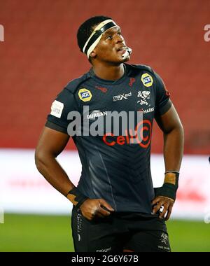 Phepsi Buthelezi of the Cell C Sharks during the Castle Lager Lions ...