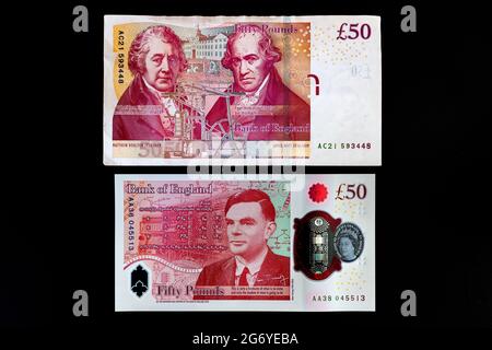 Fifty pound note featuring Alan Turing Stock Photo - Alamy
