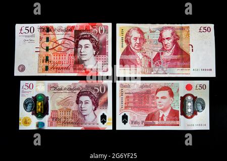 Fifty pound note featuring Alan Turing Stock Photo - Alamy