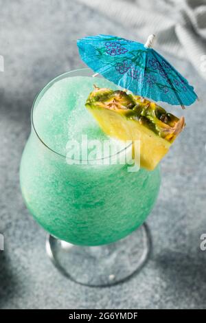 Boozy Refreshing Frozen Blue Hawaii Cocktail with Pineapple and Rum ...